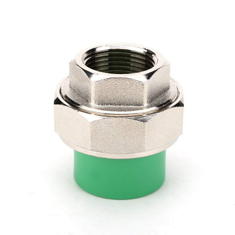 green-ppr-pipe-fittings-female-threaded-union-for-rainwater-utilization