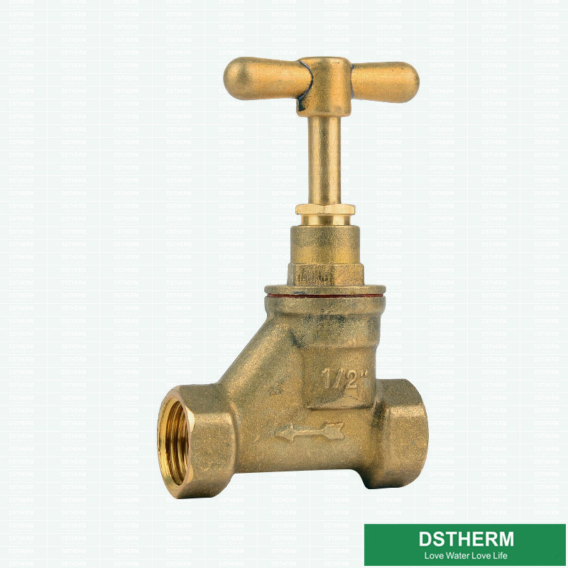 Double Female Original Brass Color Garden Tap Brass Bibcock Valve Brass ...