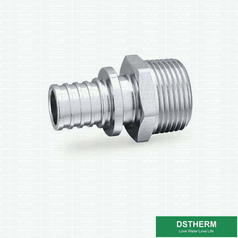 Customized Slide Male Threaded Coupling Brass Press Fittings Chrome ...